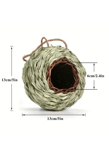 1 Stück Vogelnest Aus Gras Im Ball Form, Warmes Handgewebtes Stroh ...