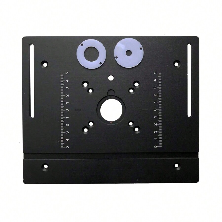 One Set Black Aluminum Router Table Insert Plate W/Miter Gauge For ...