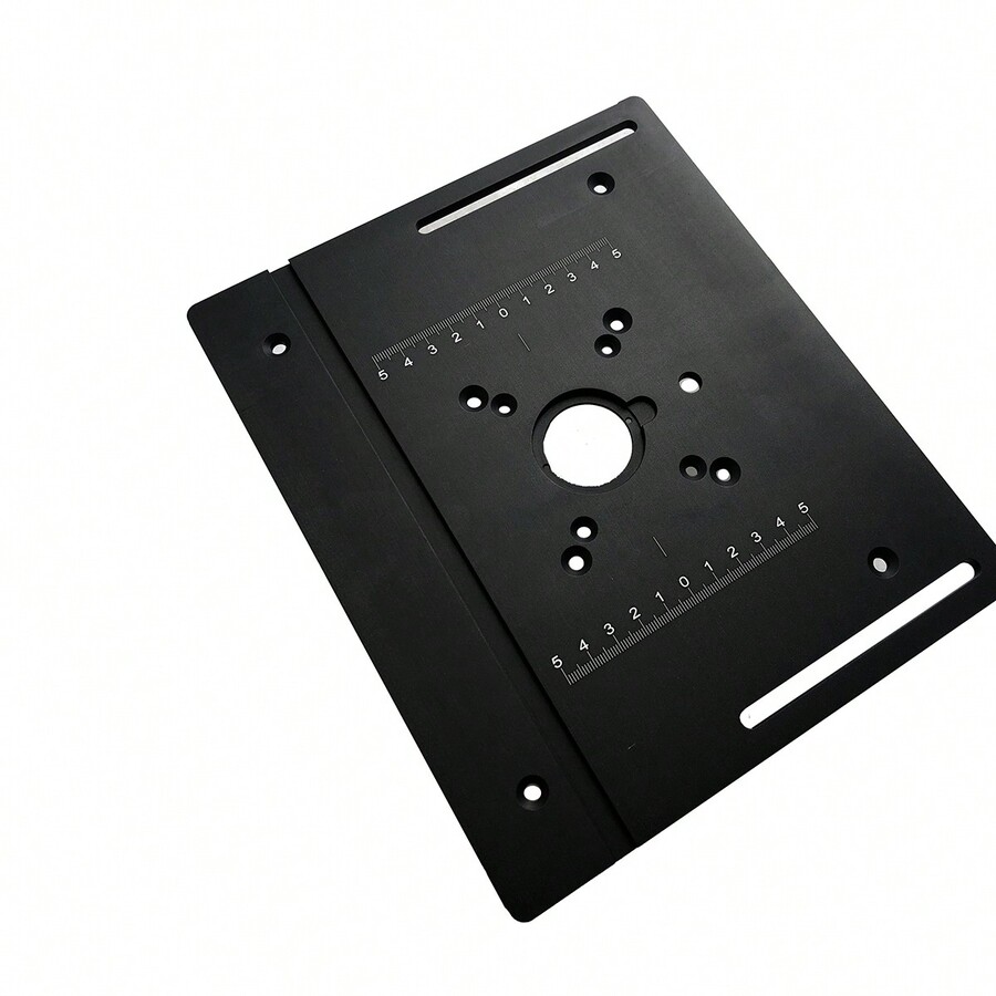 One Set Black Aluminum Router Table Insert Plate W/Miter Gauge For ...
