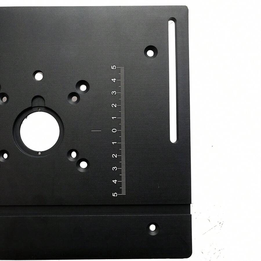 One Set Black Aluminum Router Table Insert Plate W/Miter Gauge For ...
