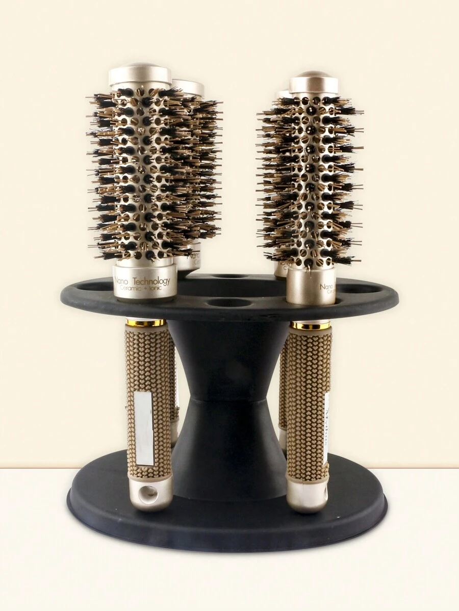 1pc Black Comb Holder For Hair Salon, Multi-Functional Plastic Rack For ...