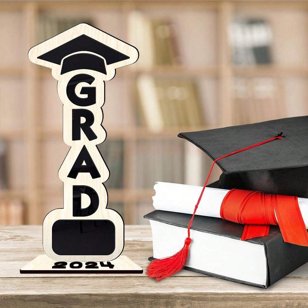 Grad 2024 Wooden Freestanding Base For Graduation Celebration Home ...