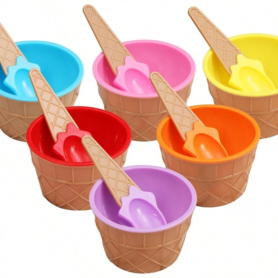 Direct Ice Cream Cups With Spoons/Large Plastic Dish With Spoon/Dessert ...