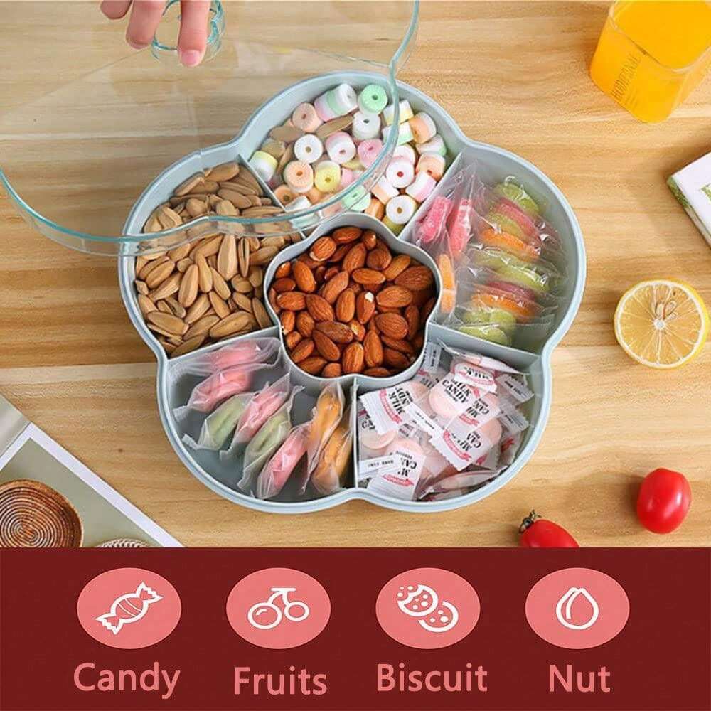 1pc Snack Tray With Multiple Compartments For Snacks, Fruits, Candies ...