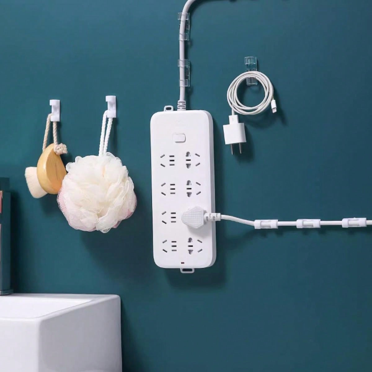 20pcs Cable Clips Wire Cord Holder Management Organizer, Self-Adhesive ...