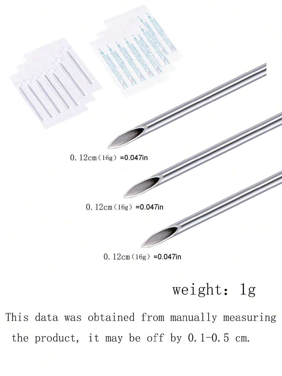 23PCS Mixed Piercing Needles Body Piercing Kit With Disposable Piercing ...
