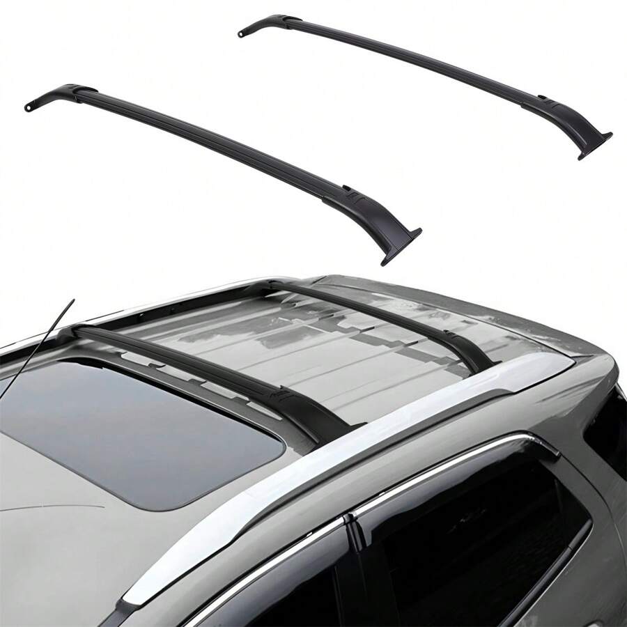 Universal Roof Rack Cross Bars With Grooved Side Rails, Compatible With ...