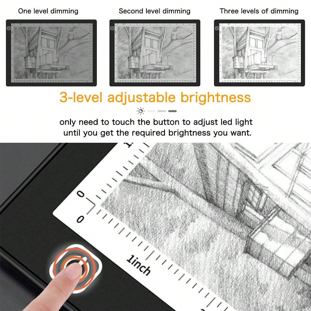 A4 LED Light Board Portable Tracing Light Box Drawing Board Light ...