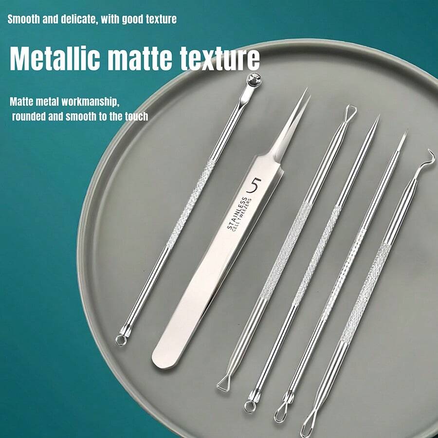 8pcs Blackhead Remover Kit, Pimple Extractor Tool Set For Blemish ...