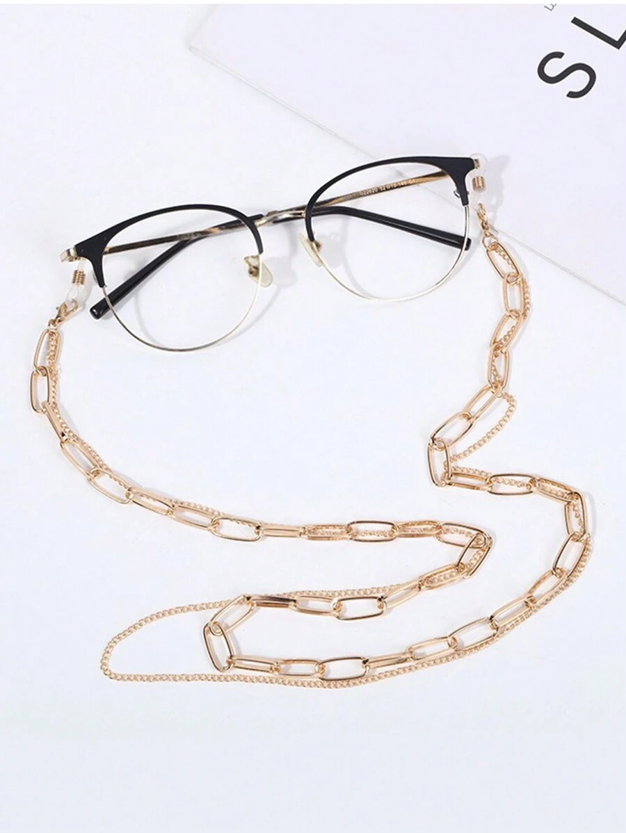 1pc Women's Geometric Design Vintage Style Eyeglasses Chain Hanging ...