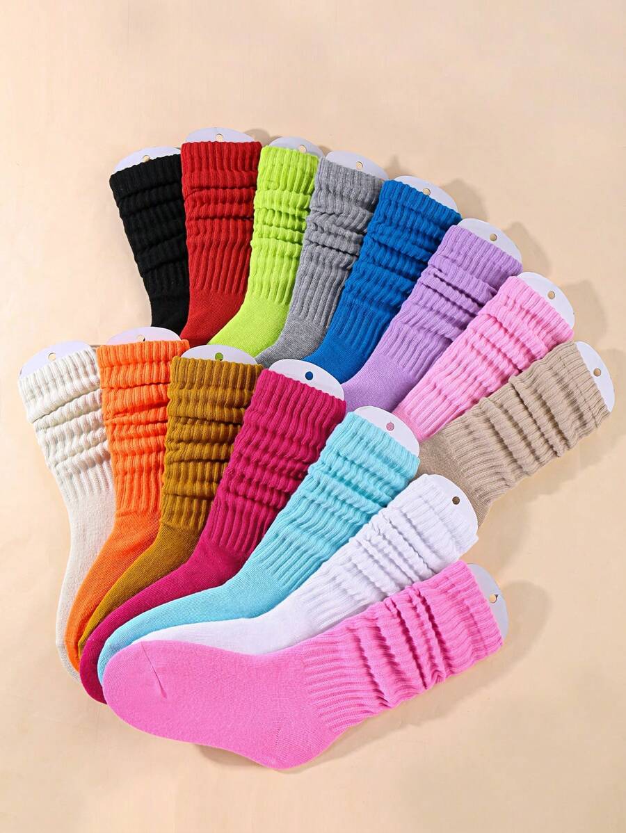 6pairs Women's Fall Winter Slouch Knit Socks Slouchy Socks Women ...