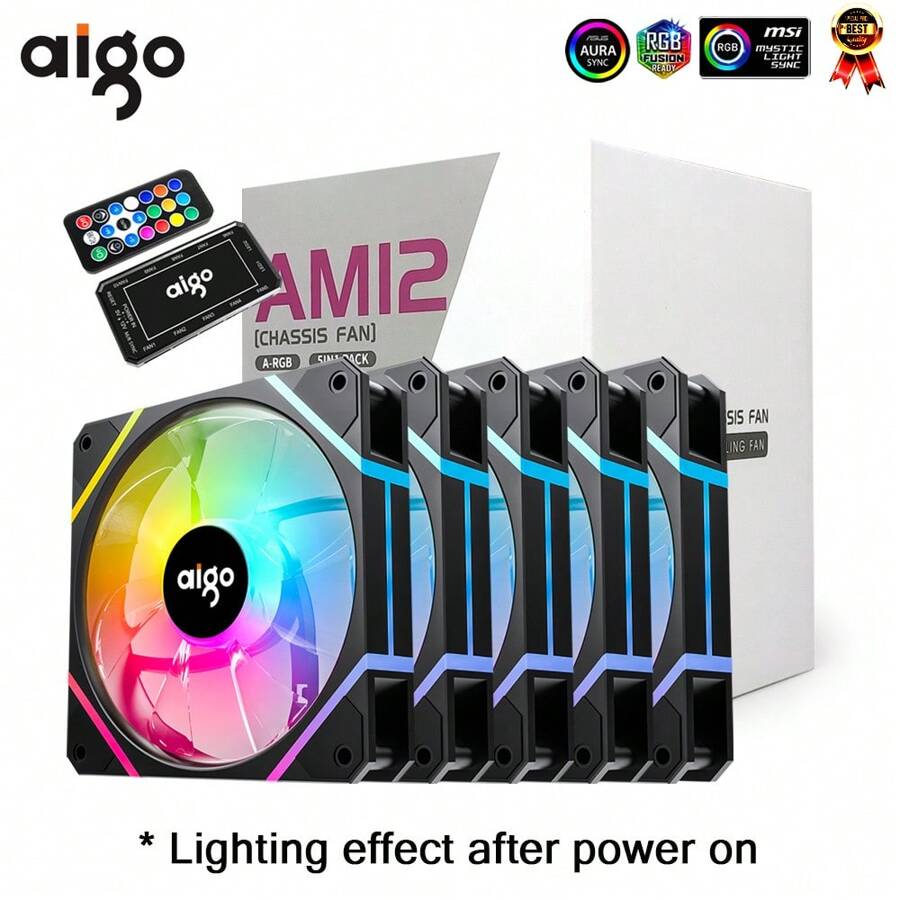 Aigo Am12 Ventilador Rgb, Controlador De Ventilador Do Pc, Kit De ...