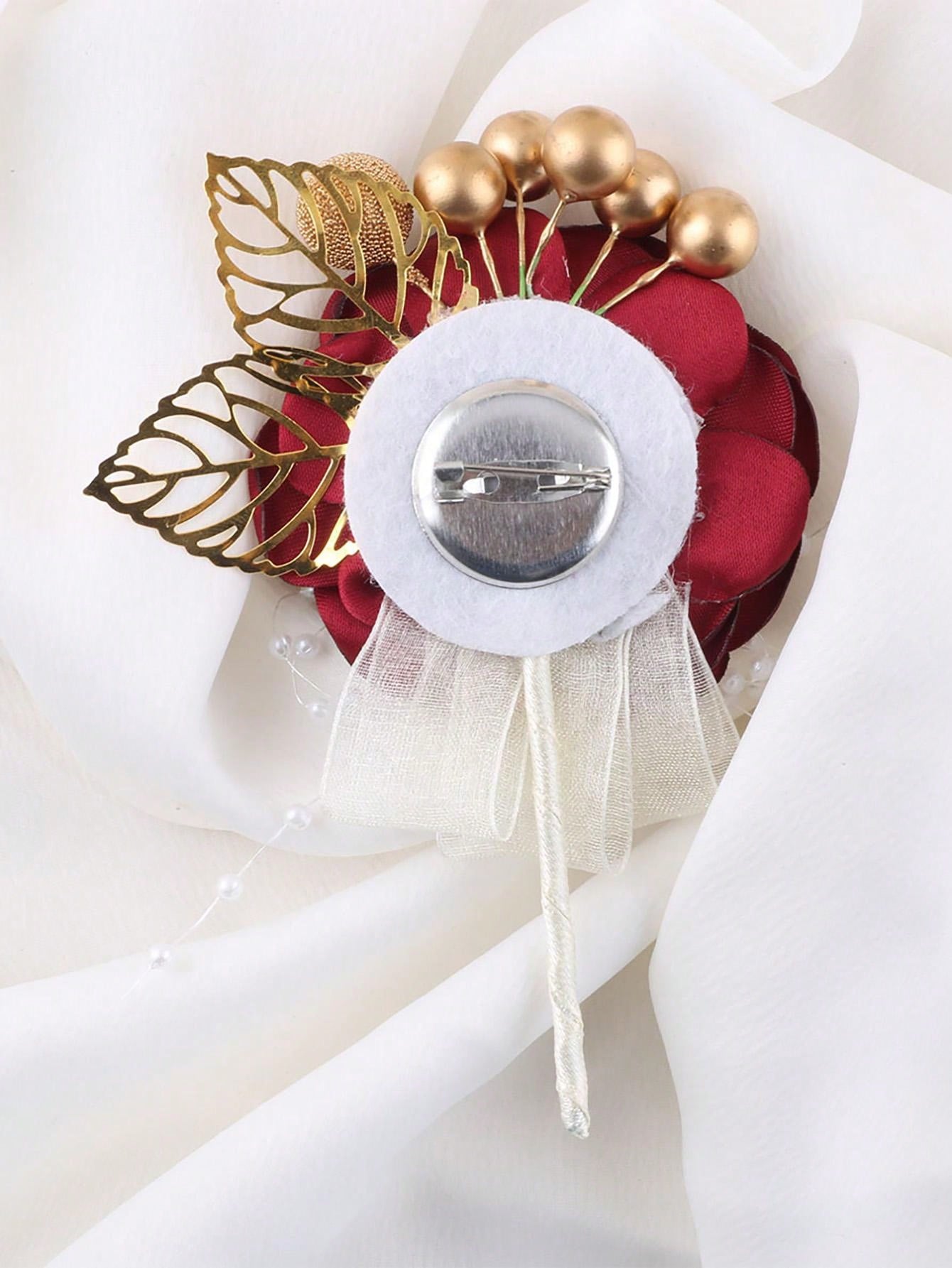 1pc Fashionable Sophisticated Bridal Party Brooch With Pearl ...