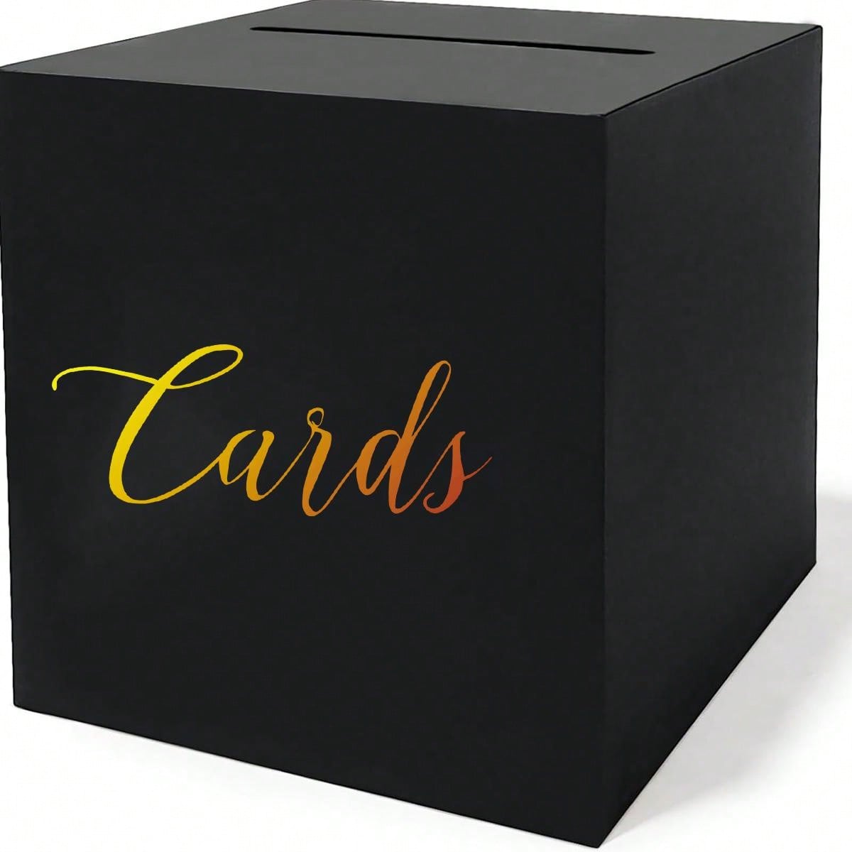 Black Card Box With Gold Foil Design For Gift Cards Collection ...