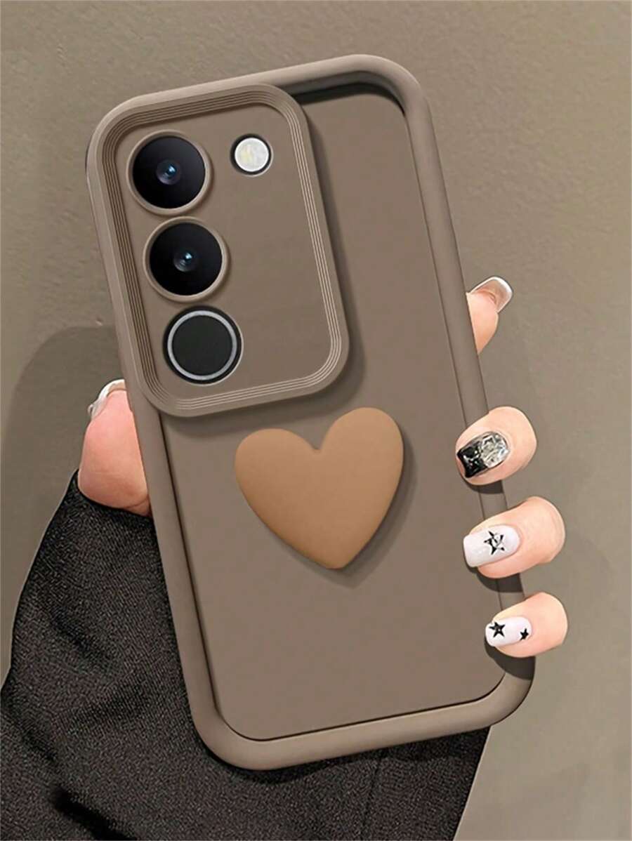 Cute Korean 3D Heart Soft Phone Case Compatible With Samsung S24 S25 ...
