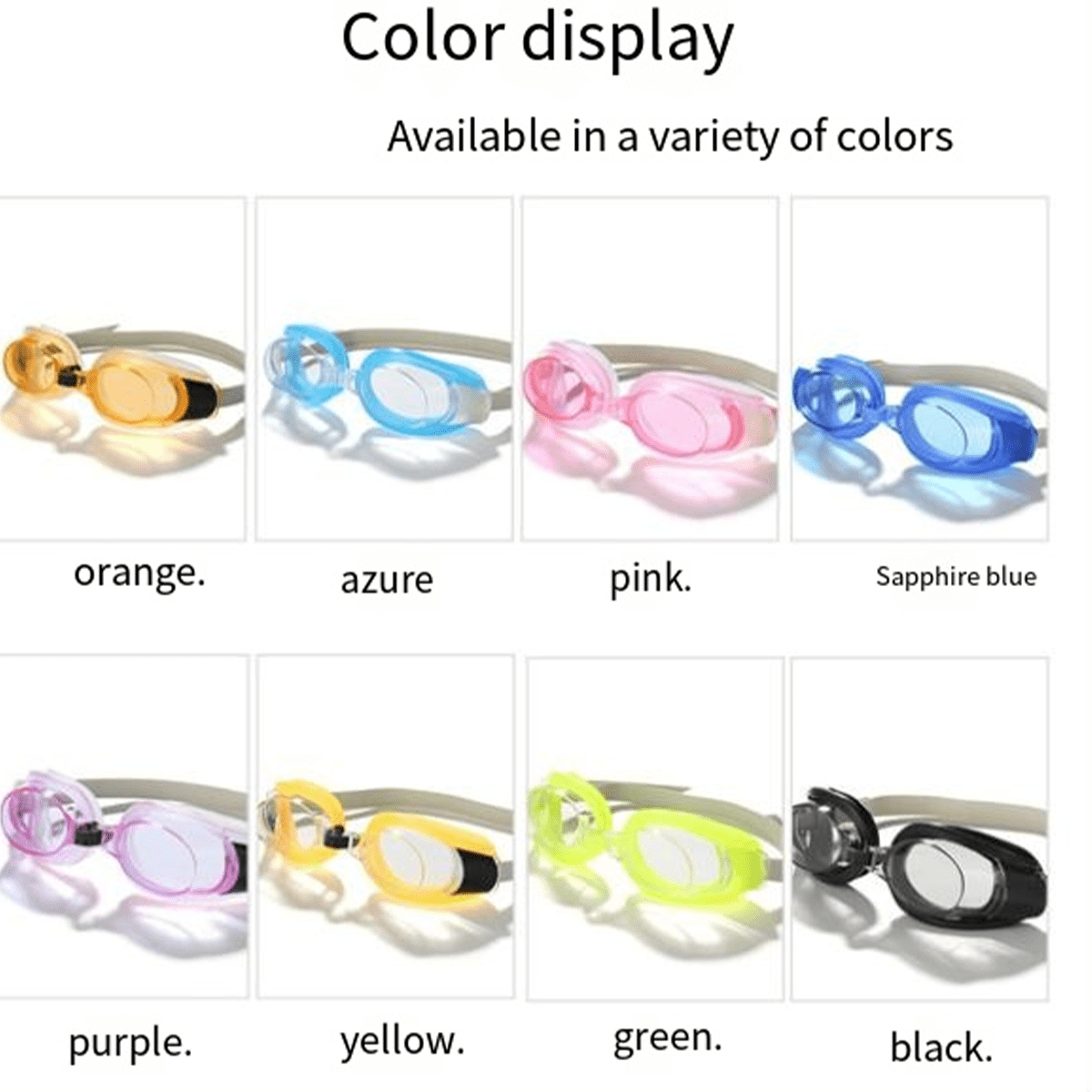 1set Clear Swimming Goggles With Nose Clip & Ear Plugs, Anti-Fog ...