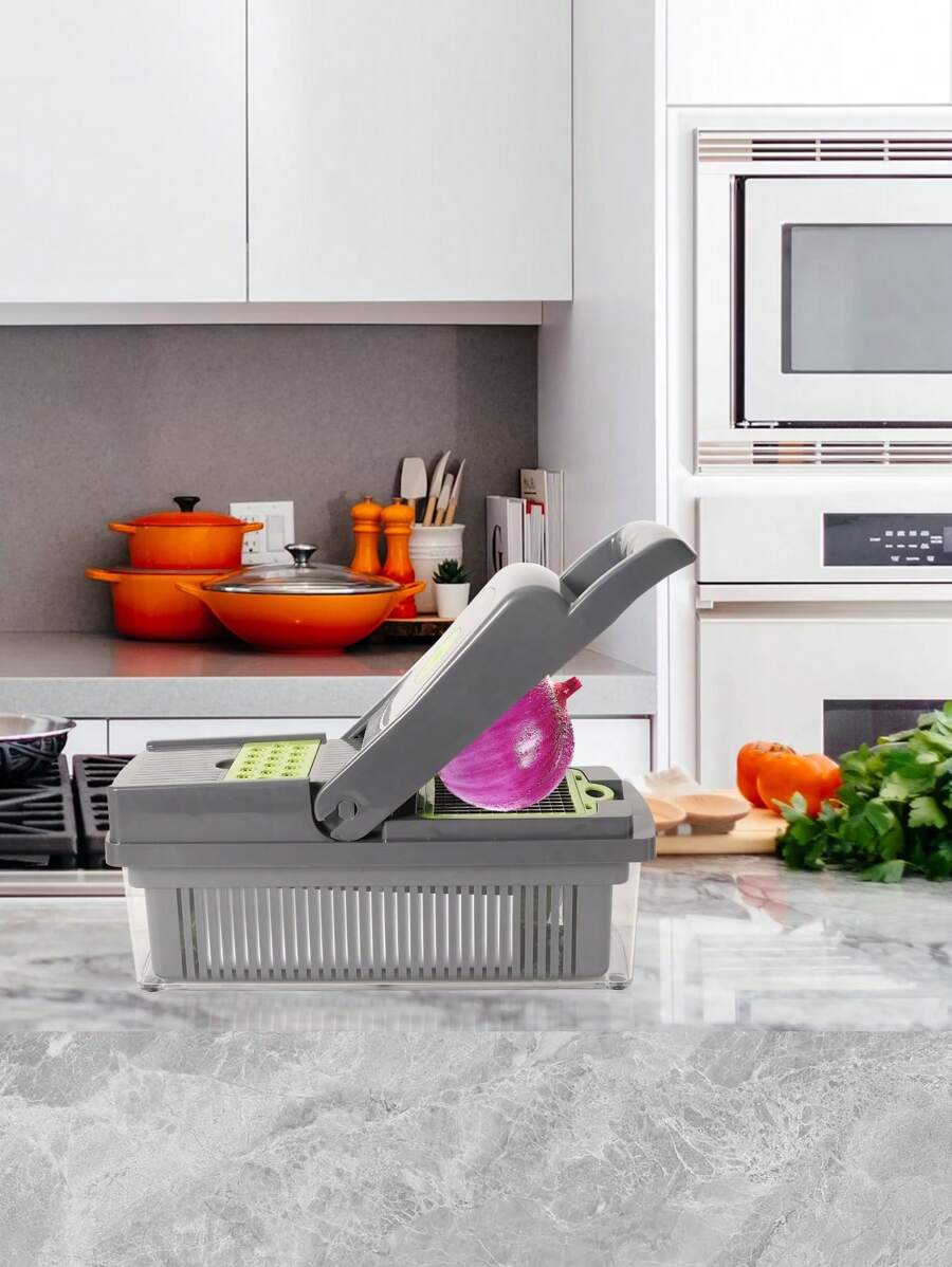 15pcs Multi-Functional Fruit Chopper Food Processor Vegetable Dicer ...