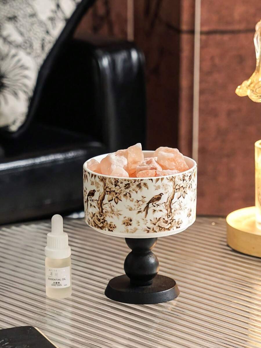 1pc High Value French Style Vintage Blue And White Ceramic Wood Footed ...