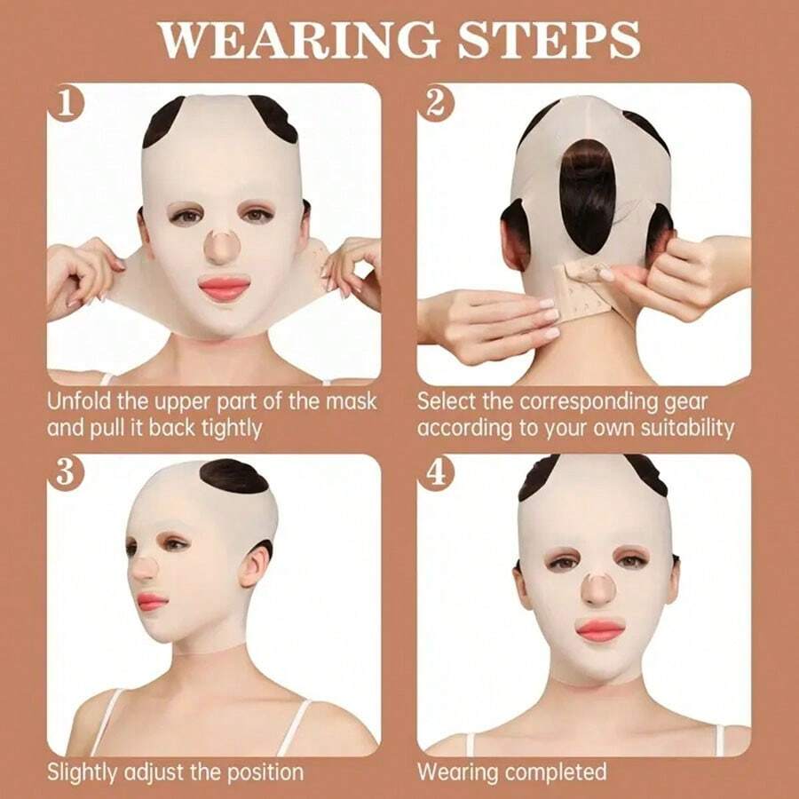 Full Face Lifting Sleeping Mask, Cheek & Chin Tightening Band Mask For ...