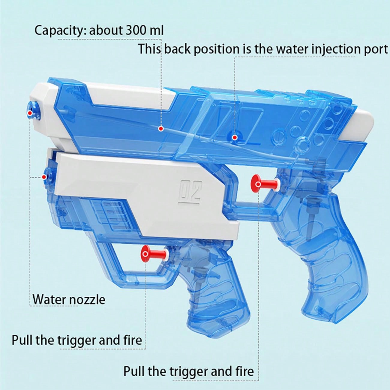 1pc Water Gun For Teenagers, Mother-Child Water Gun For Bathing And ...