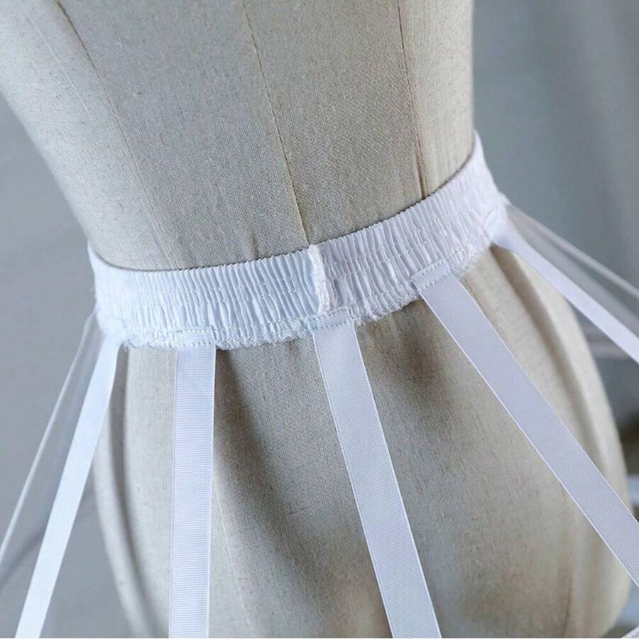 5 Hoop Full Dress Crinoline Cage Bustle Lady Wedding Gown Pannier ...