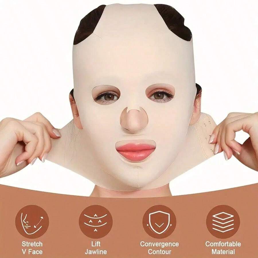 Full Face Lifting Sleeping Mask, Cheek & Chin Tightening Band Mask For ...