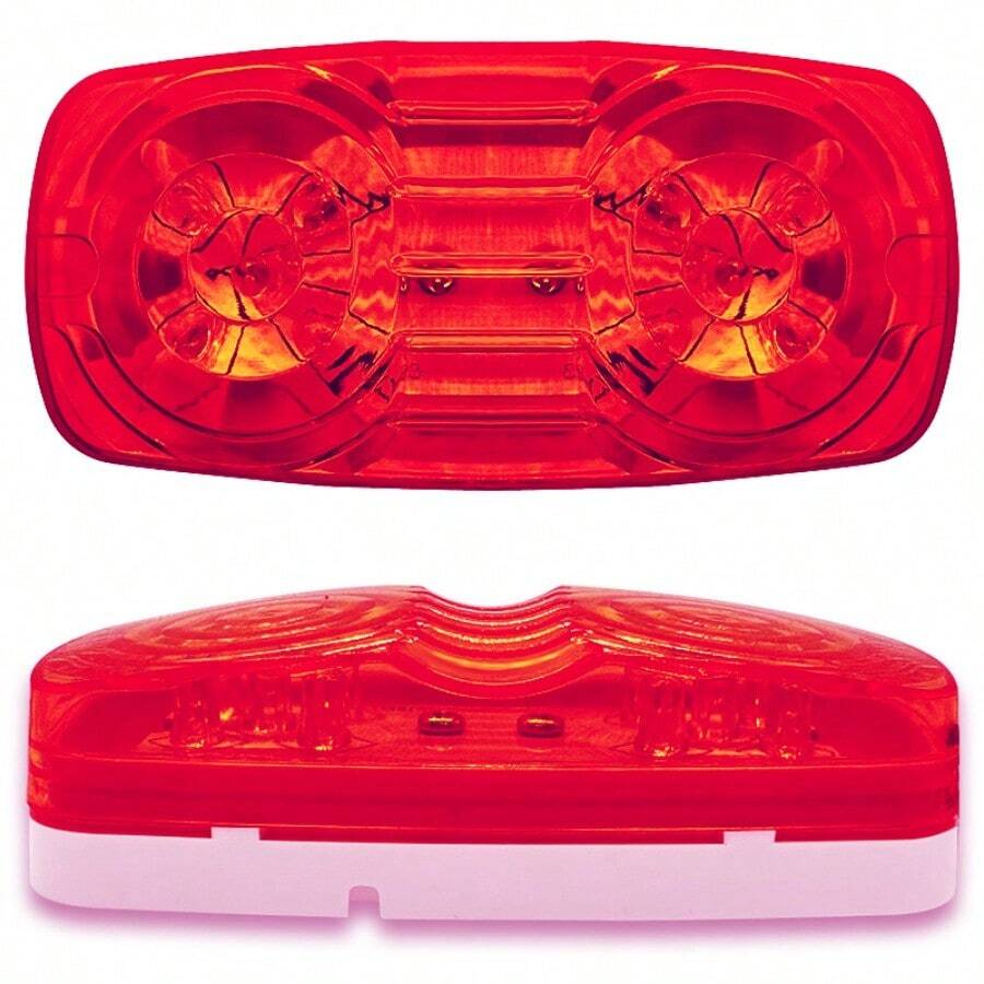 Trailer LED Clearance Lights Double Bullseye 12 LED Side Marker Light ...