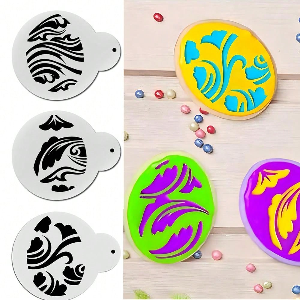 Easter Hollow Biscuit Print Template, Egg Pattern Template, Plastic ...