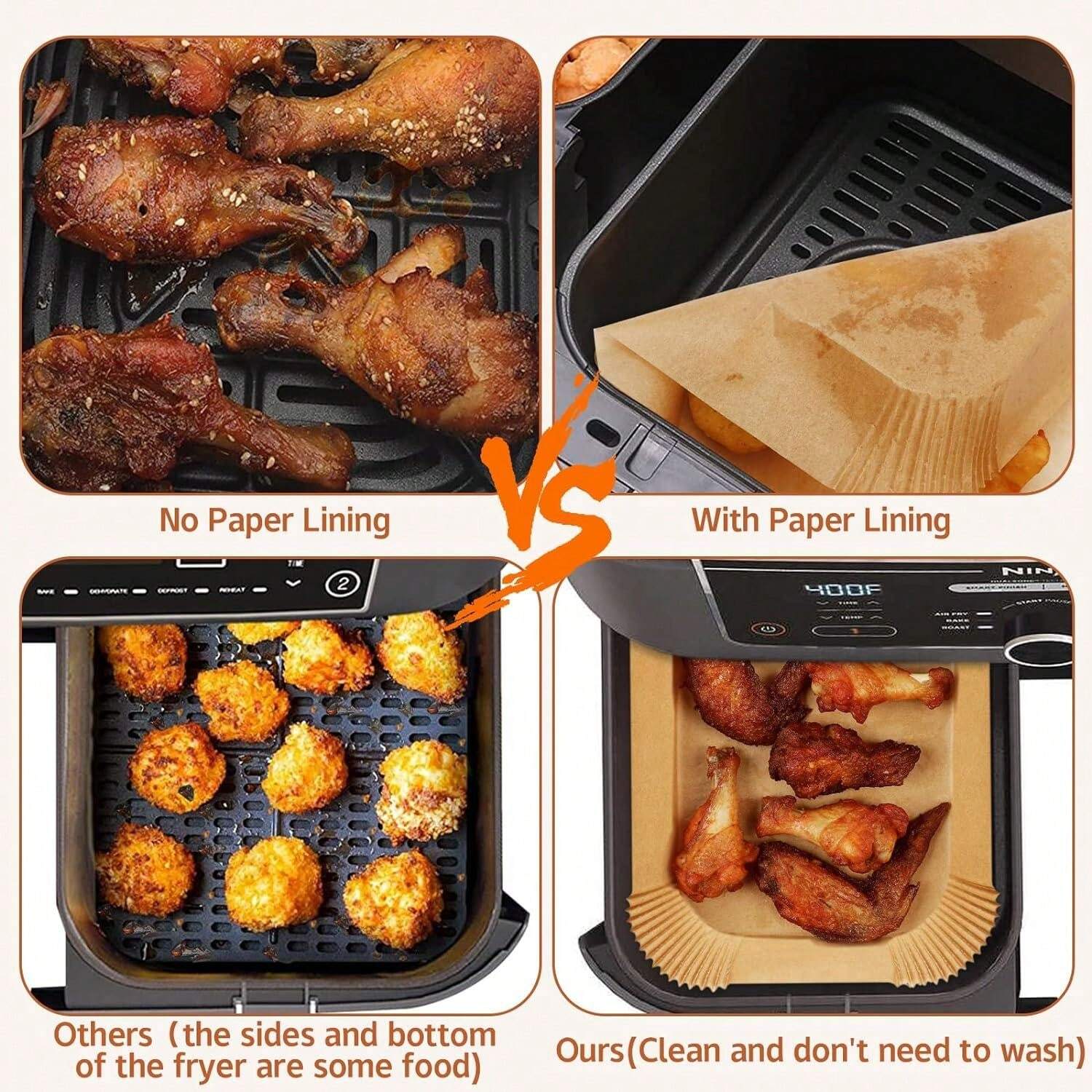 Air Fryer Disposable Liners , Air Fryer Liners Rectangle 8.6x 5.5 ...