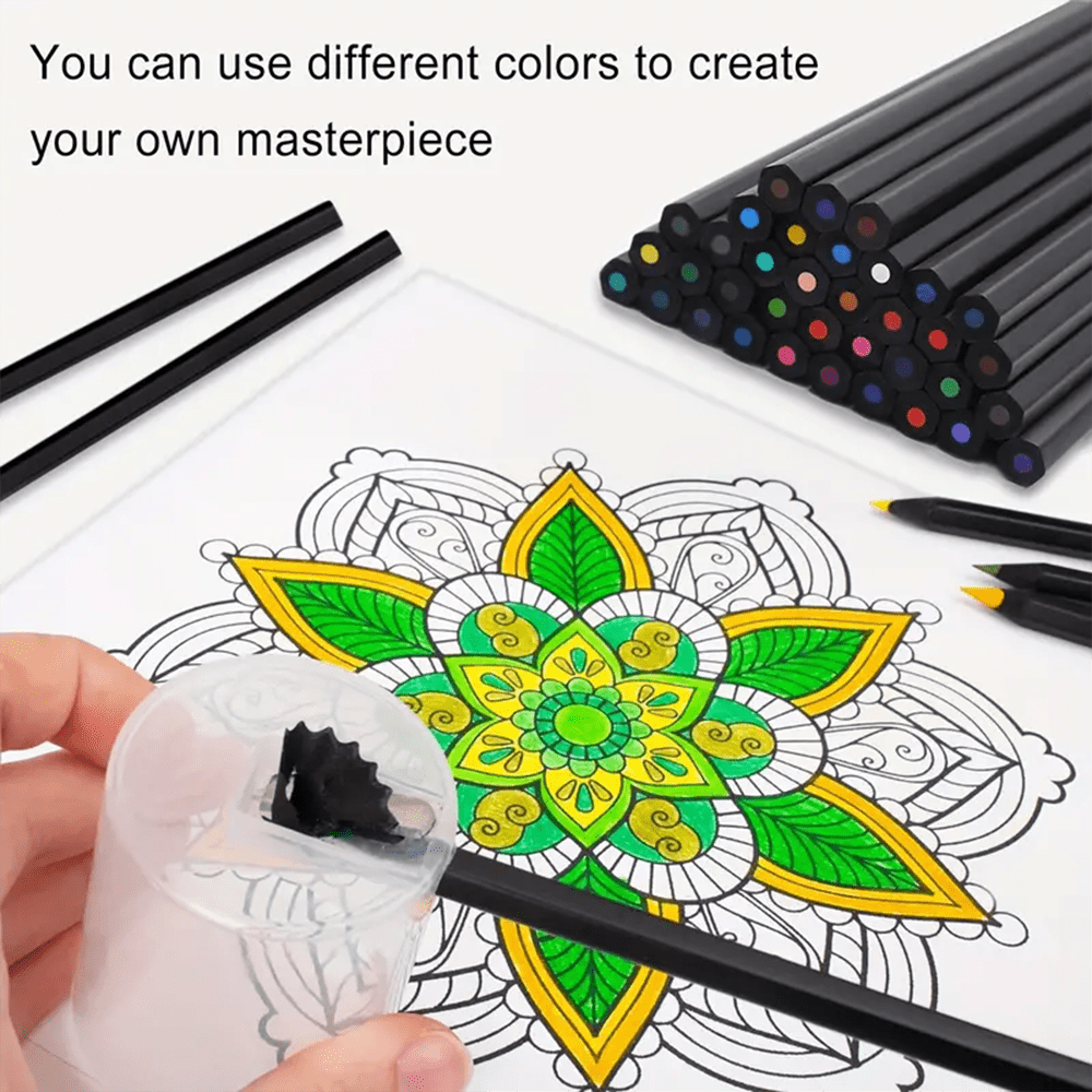 Black Edition Colored Pencils - 36 Count, Black Wood And Super Soft ...