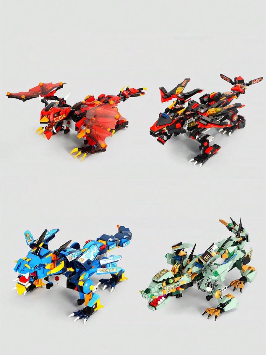 1 Box Robot Dinosaurs Series Building Blocks, Optional Thunder Dragon ...