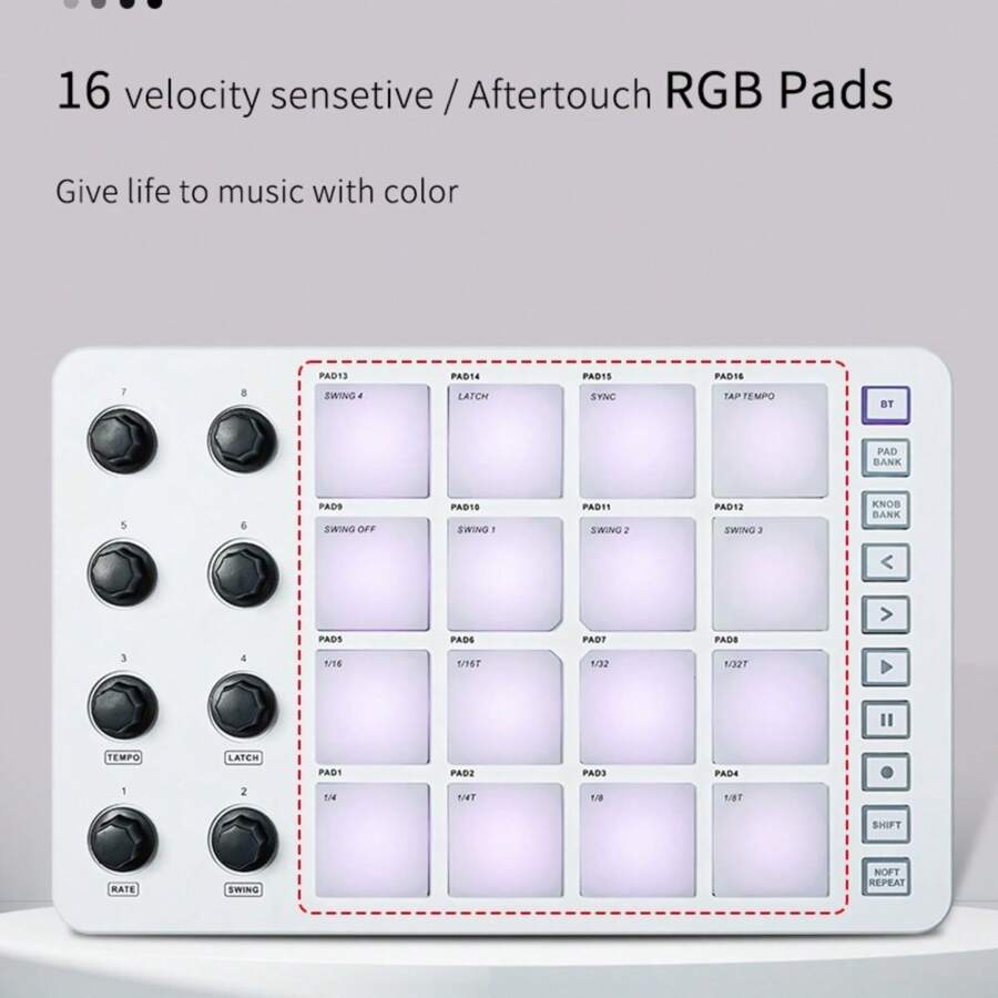 M-Vave Wireless Midi Controller With Built-In Battery, Perfectly ...