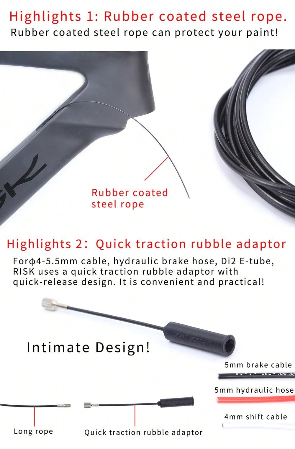 Outil De Câblage Interne Risk Rl217 Mtb Road Bicycle Frame Shift ...