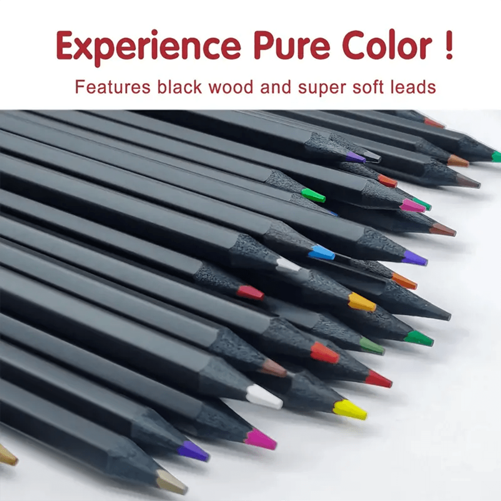 Black Edition Colored Pencils - 36 Count, Black Wood And Super Soft ...