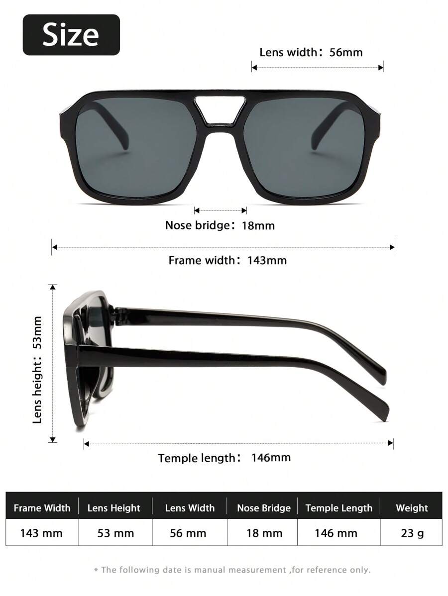 Large Frame Pilot Style Eyeglass Frame For Men And Women, Candy Color ...