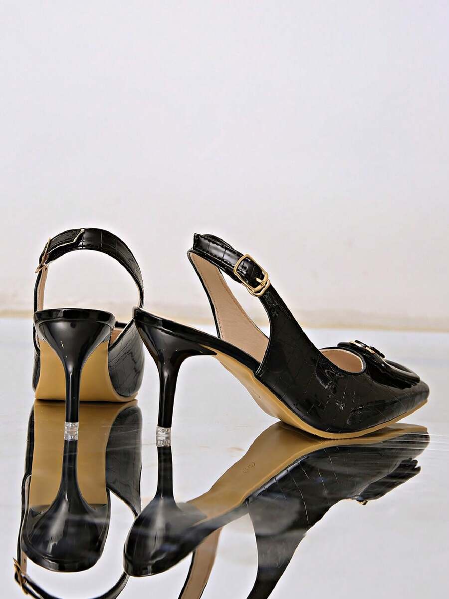 Pointed Toe High Heel Sandals With Backstrap And Thin Heels, 2024 ...