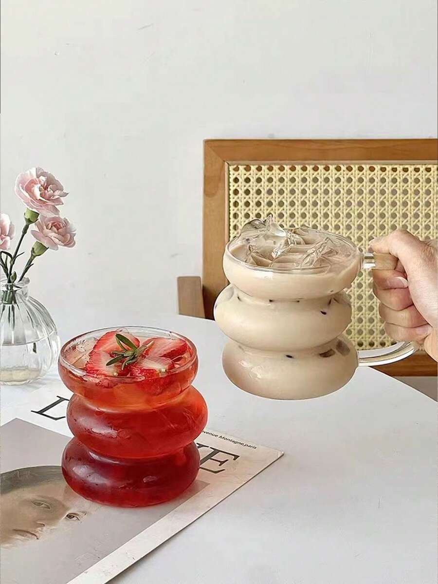 Ins Style Borosilicate Glass Cup For Fruit Tea, Cold Beverages With ...