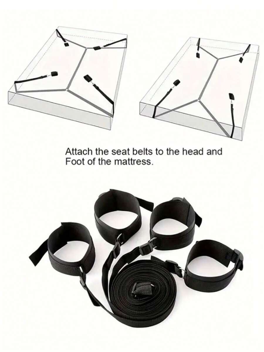 1pc Binding And Binding Straps On The Bed, Bed Straps, Handcuffs, Leg ...