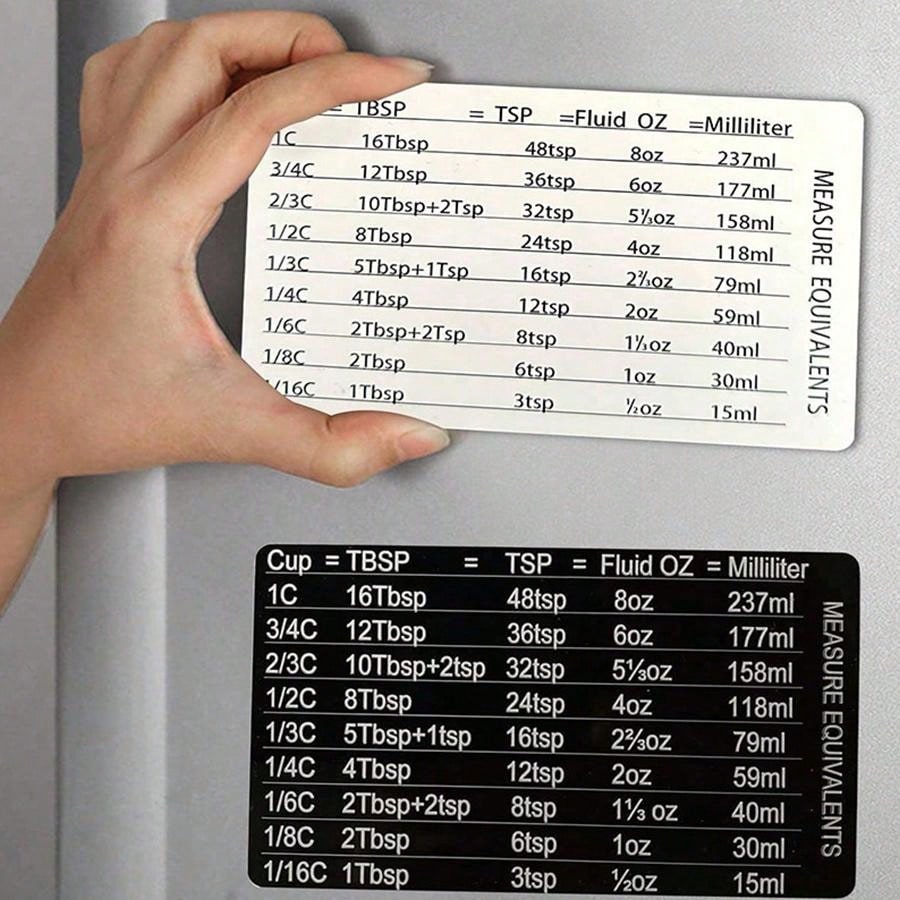 1pc Kitchen Magnetic Conversion Chart, Magnetic Scale Plate With Unit ...