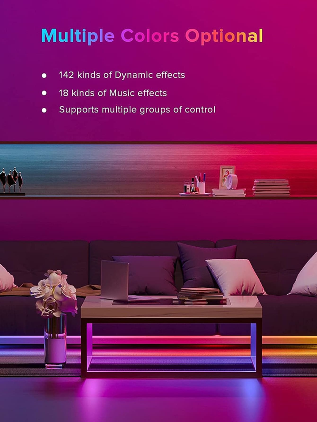 5v Rgbic Neon Led Streifenlichter Mit Controller Und Led Streifen Clips ...