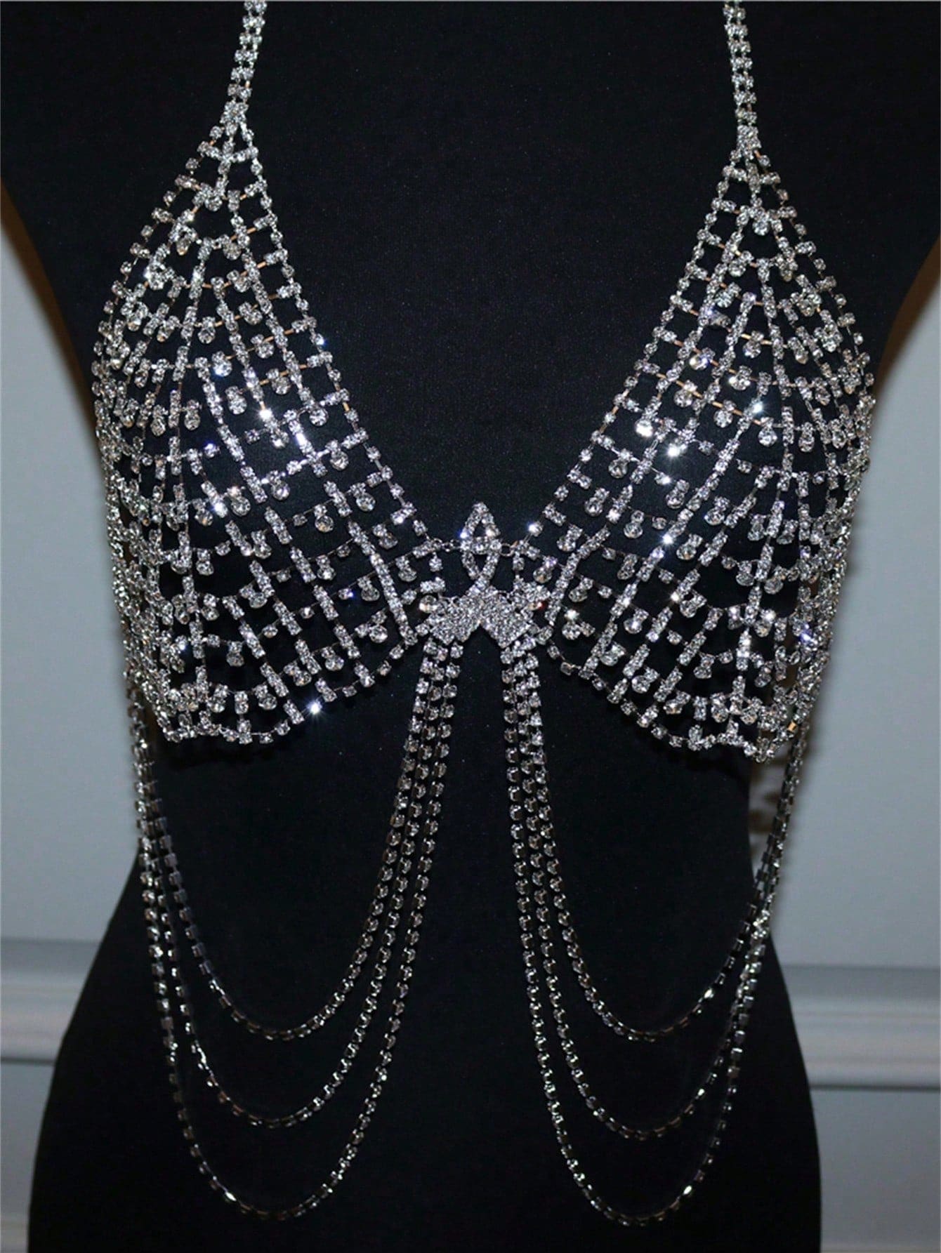 Fashionable Bling Rhinestone Multi-Layer Body Chain, Sexy Nightclub ...