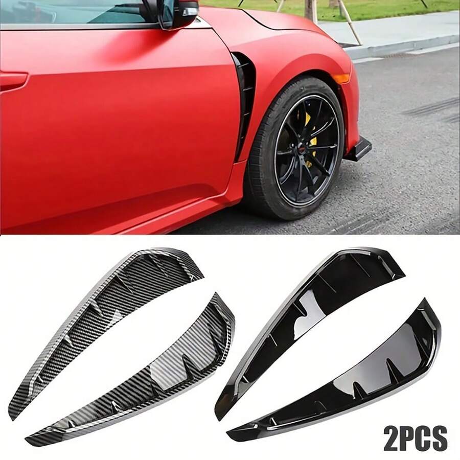 Car Fender Modification Decorative Side Vent Sticker With Carbon Fiber ...