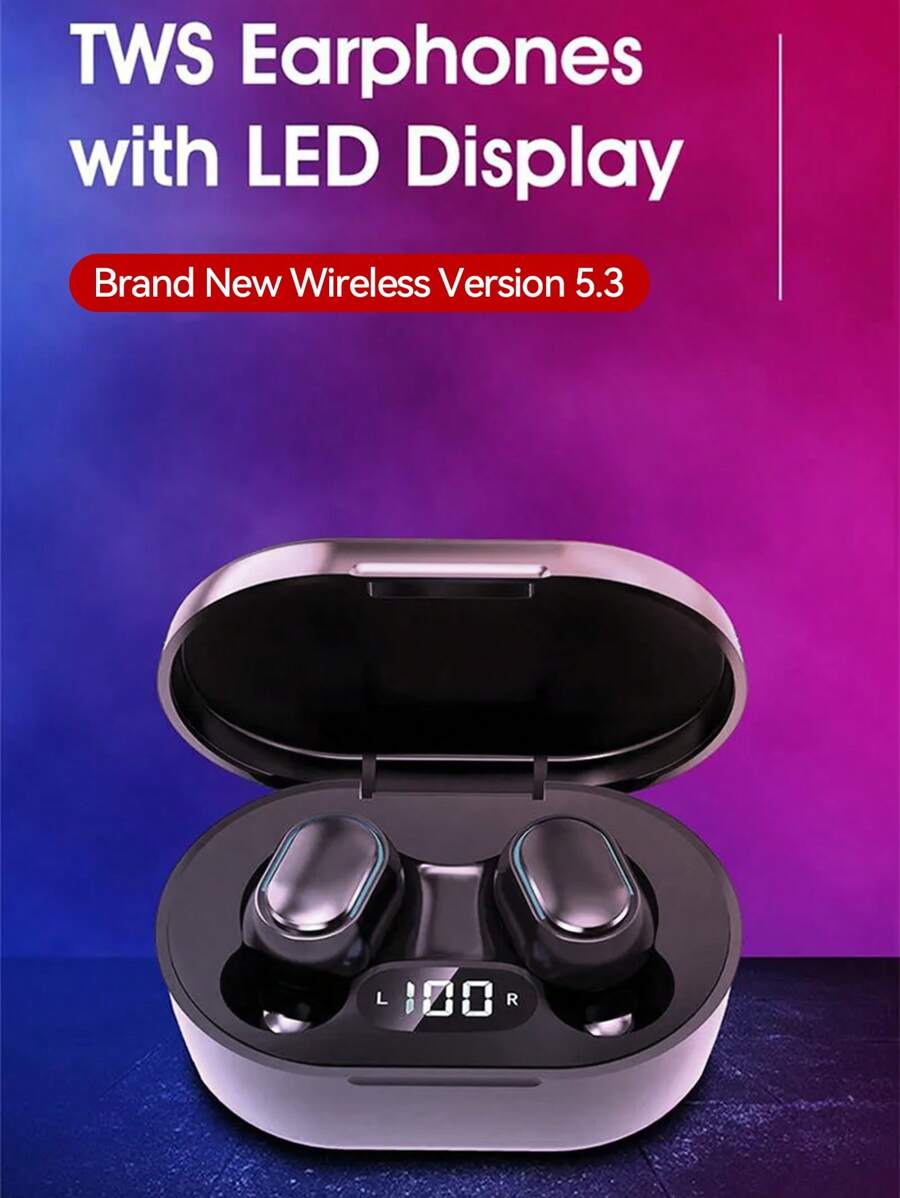 Pink E7S TWS 9D Stero Wireless Earphones IPX4 Waterproof Noise Cancelling Earbuds With Mic ...