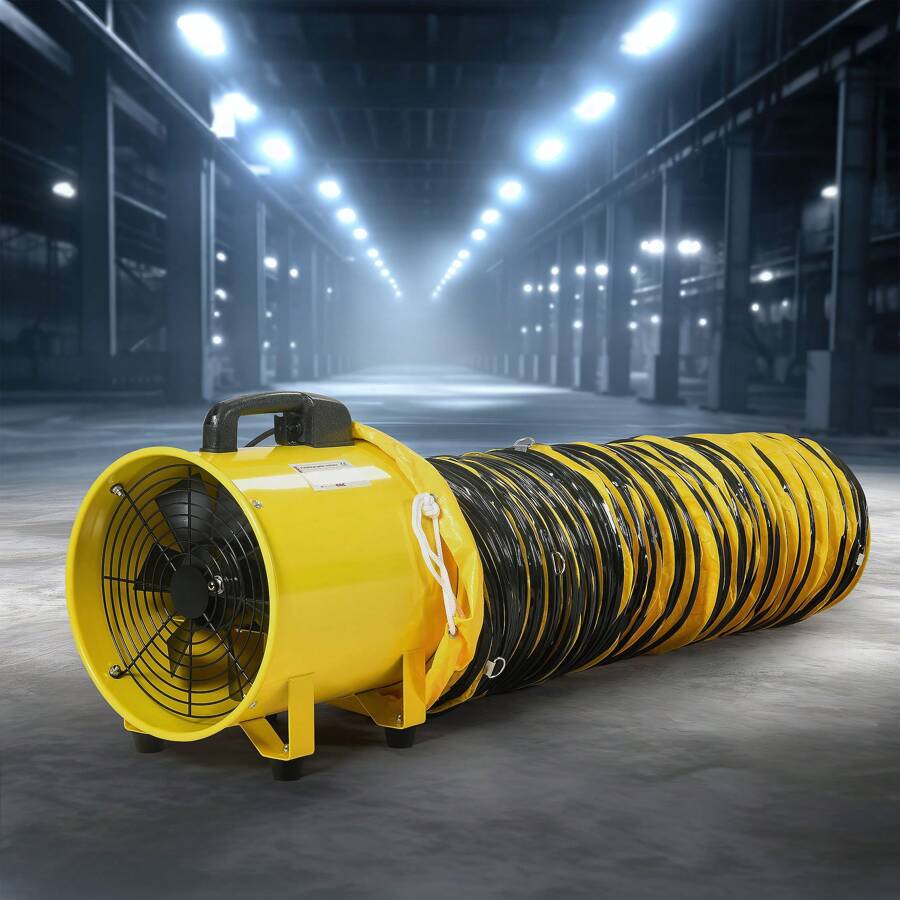 12''Extractor Fan Blower Portable Exhaust 520W 32FT With Ventilator ...