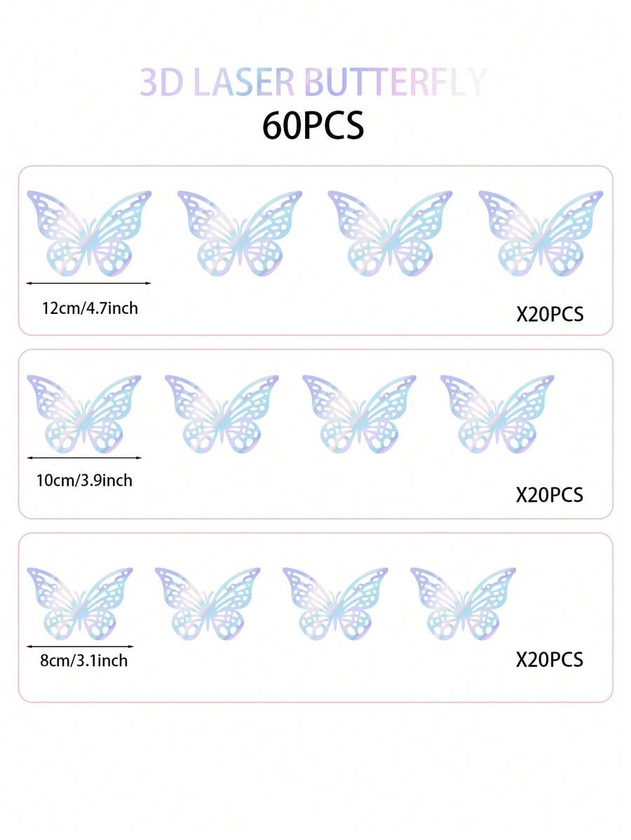 3d Paper Art Laser-Cut Butterfly With Hollowed Out Patterns Perfect For ...