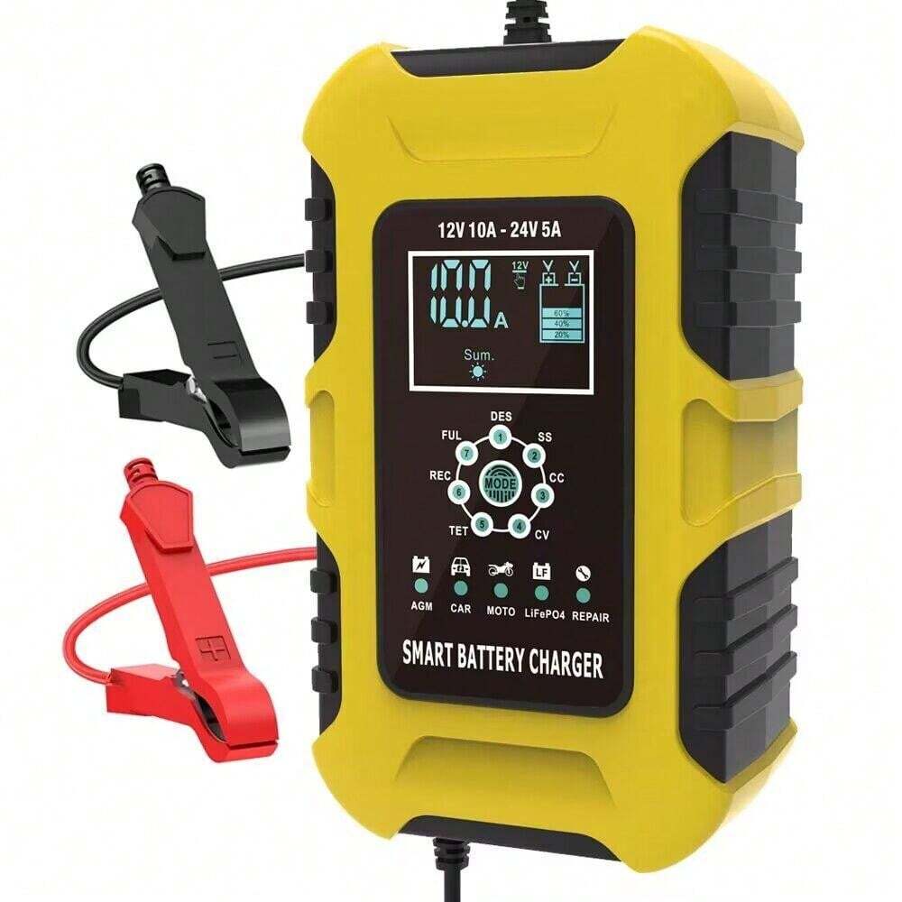 Car Battery Charger Fully Automatic Car 12V 10A 24V 5A Smart Fast ...