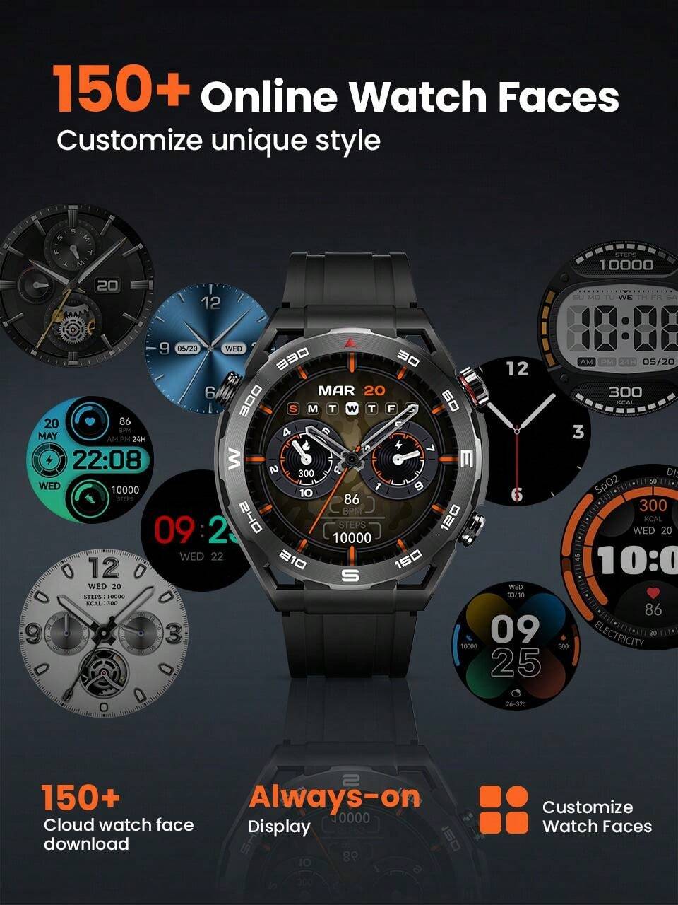 Haylou Watch R8 One Piece Smartwatch, 1.43'' Amoled Hd Display ...
