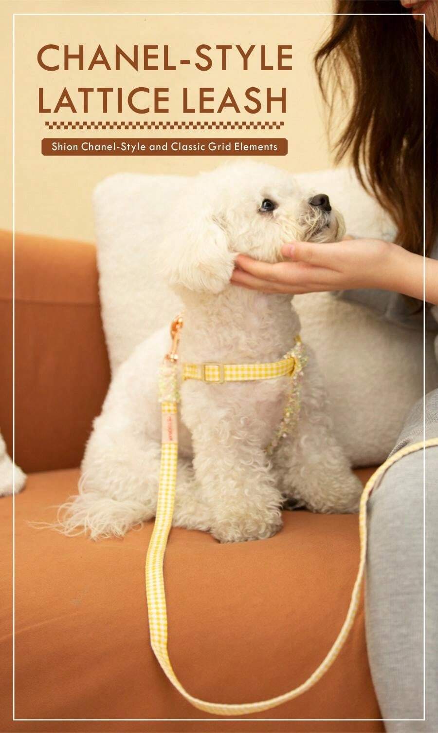 PETDORA Plaid Lace Pet Harness, Suitable For Pomeranian, Teddy And ...