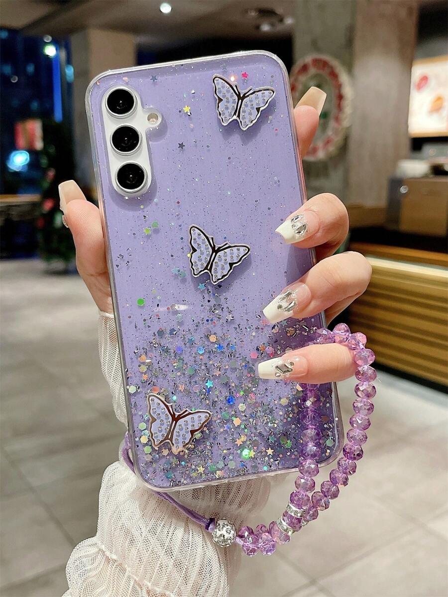 1 Stück INS Korean Glitzer Stern Strass Schmetterling Perlen ...