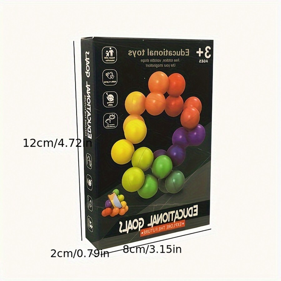 3d Rotating Cognitive Puzzle Toy, 20 Balls Flip To Create Various ...